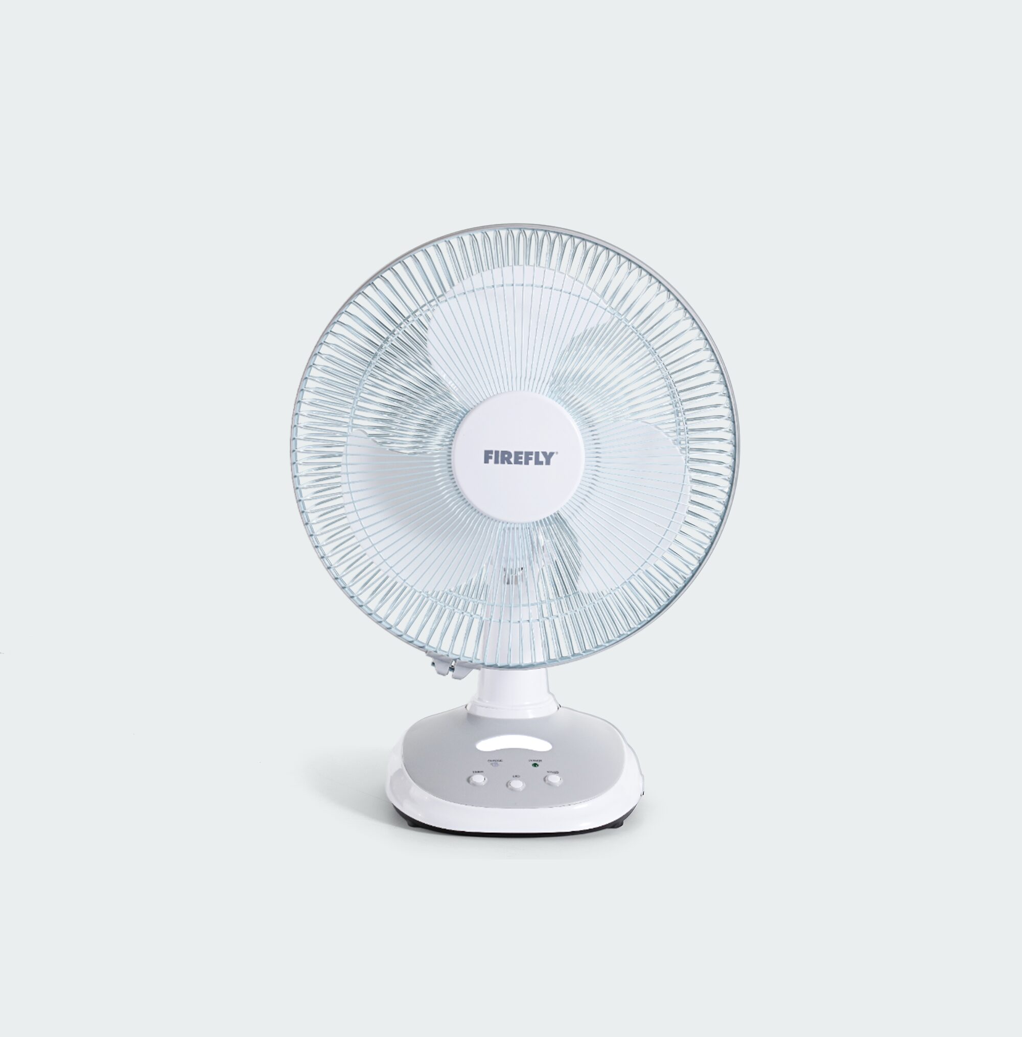 FIREFLY 12" Oscillating 3-Speed Fan with LED Night Light and USB Mobile ...